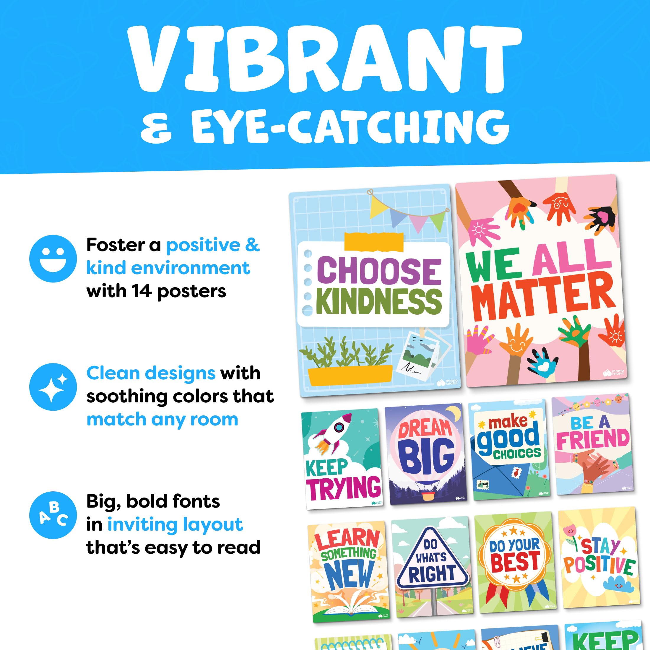 Snapklik.com : Motivational Posters For Classroom - 14pc Positive ...