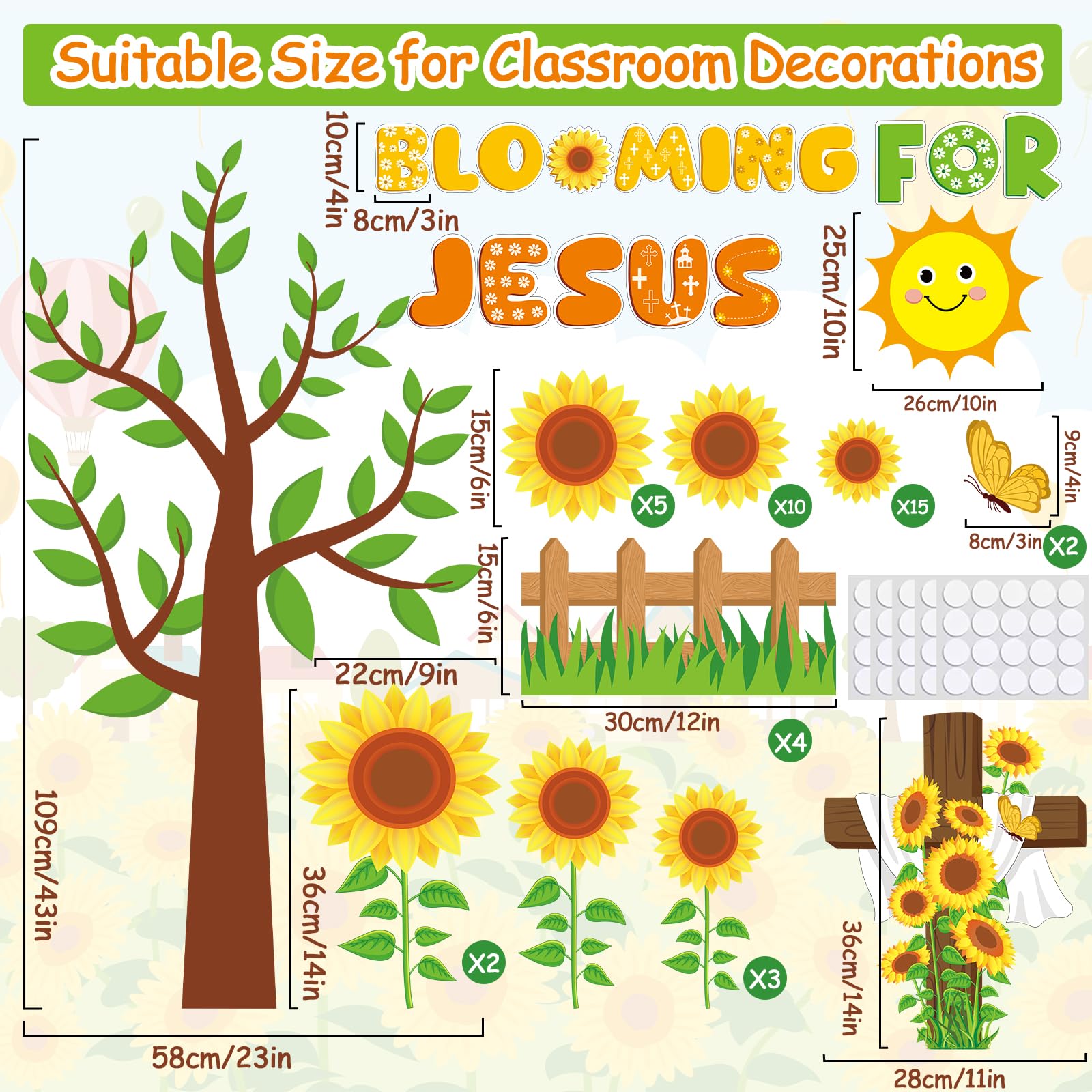 Snapklik.com : Gisgfim Sunflower Bulletin Board Decoration Set Summer ...