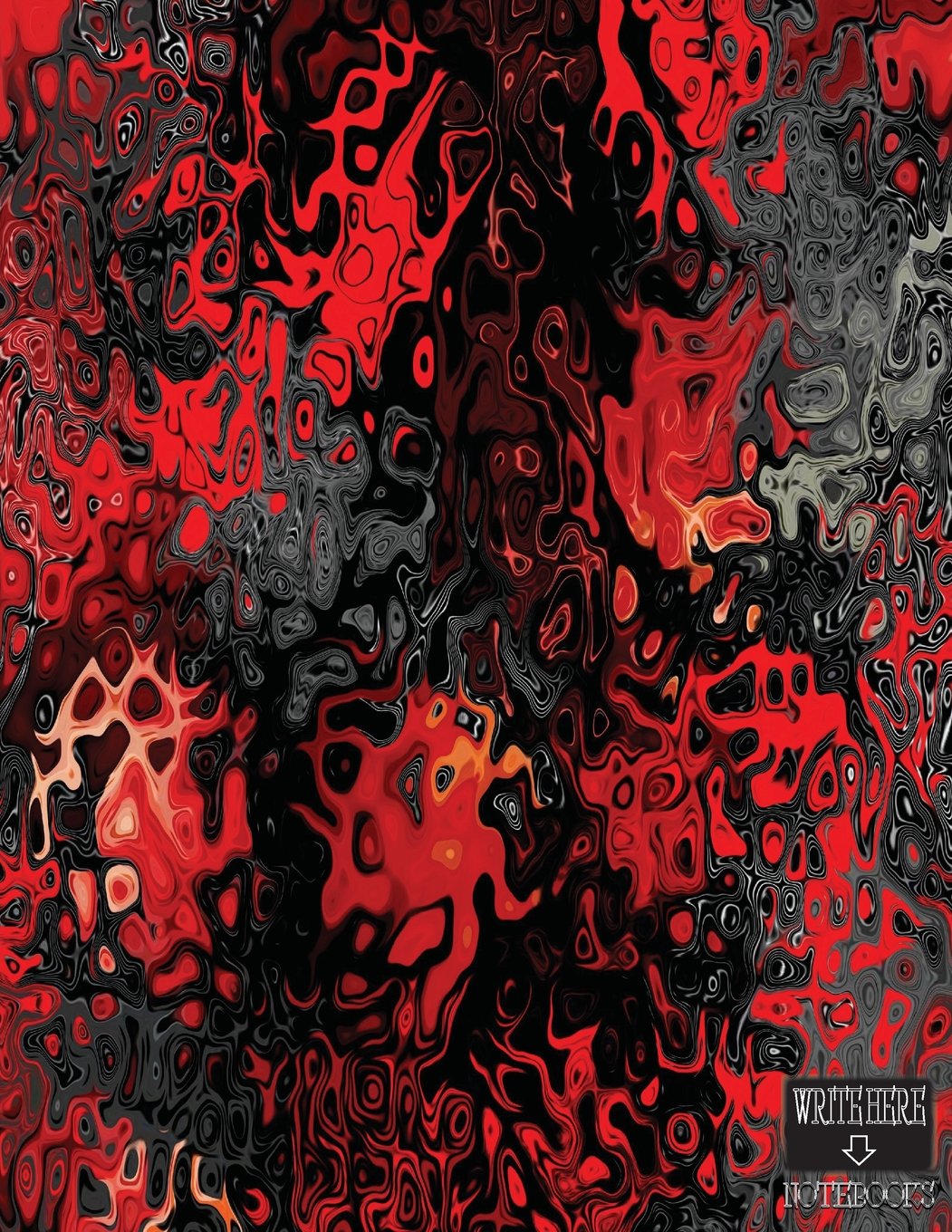 Amazon.com: Write Here Notebooks: Red and Black Notebook/Journal 100 ...