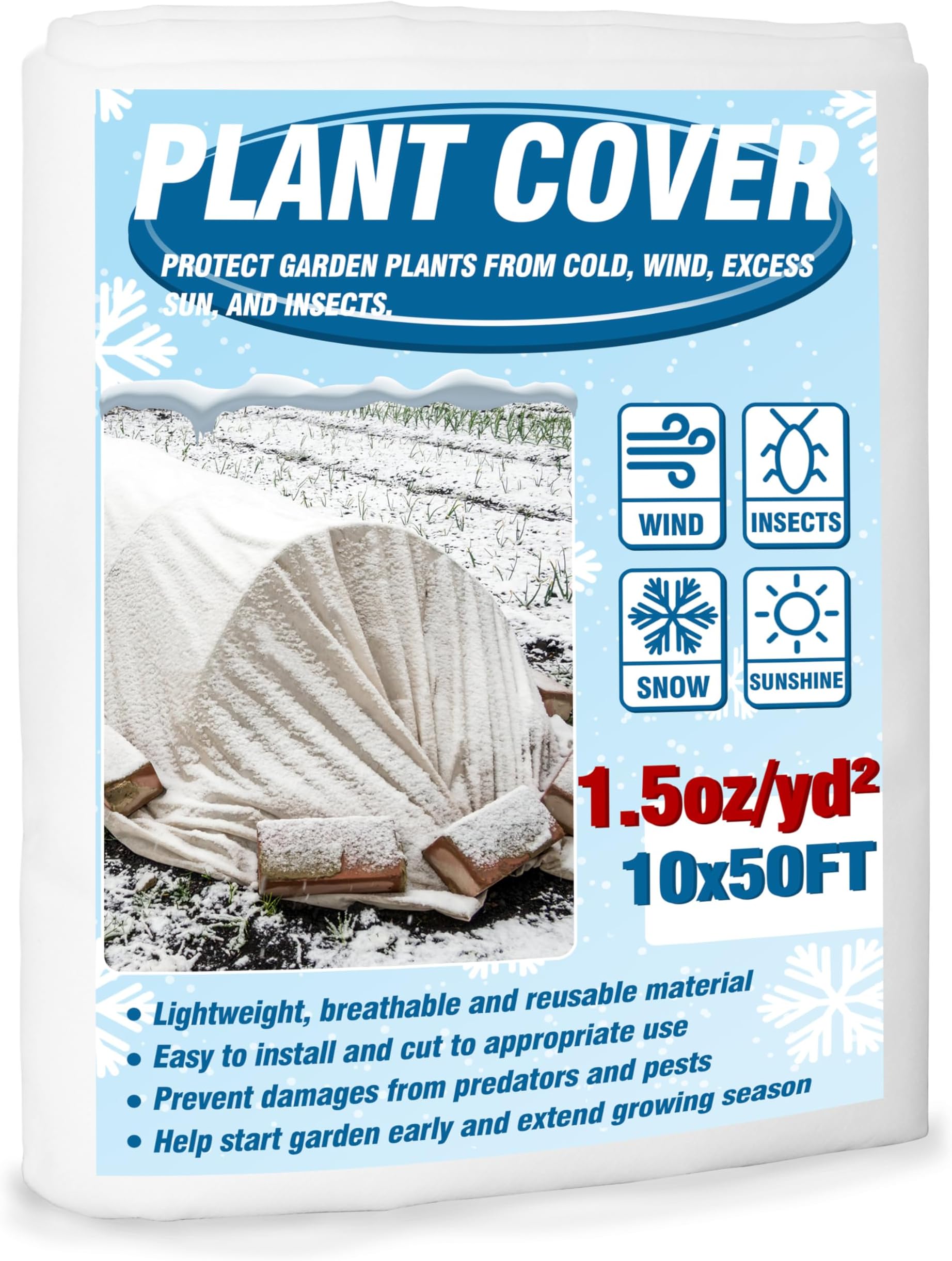 Amazon.com : The Planket Frost Protection Plant Cover, 10 ft Round ...