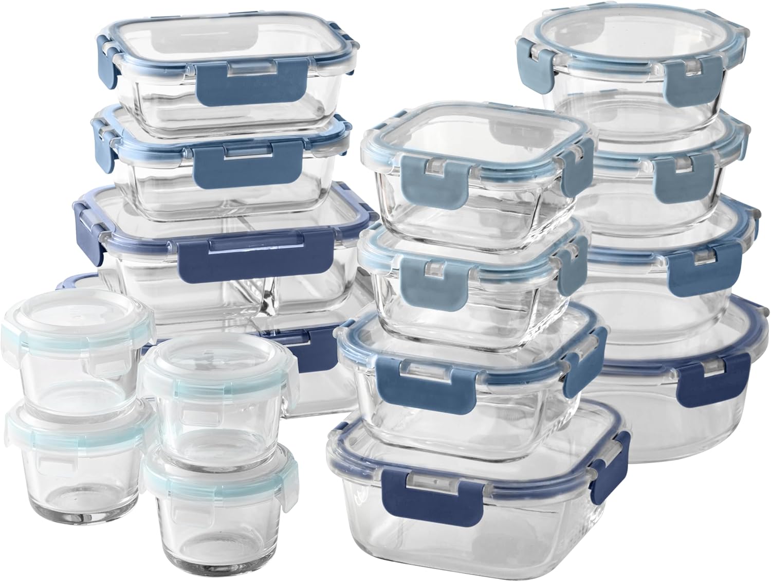 COOK WITH COLOR Juego de recipientes de vidrio de borosilicato prémium ...