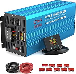 Amazon.com: Power Inverter 5000 Watt Pure Sine Wave 48V DC to 110V/120V AC 10000W Peak Converter ...