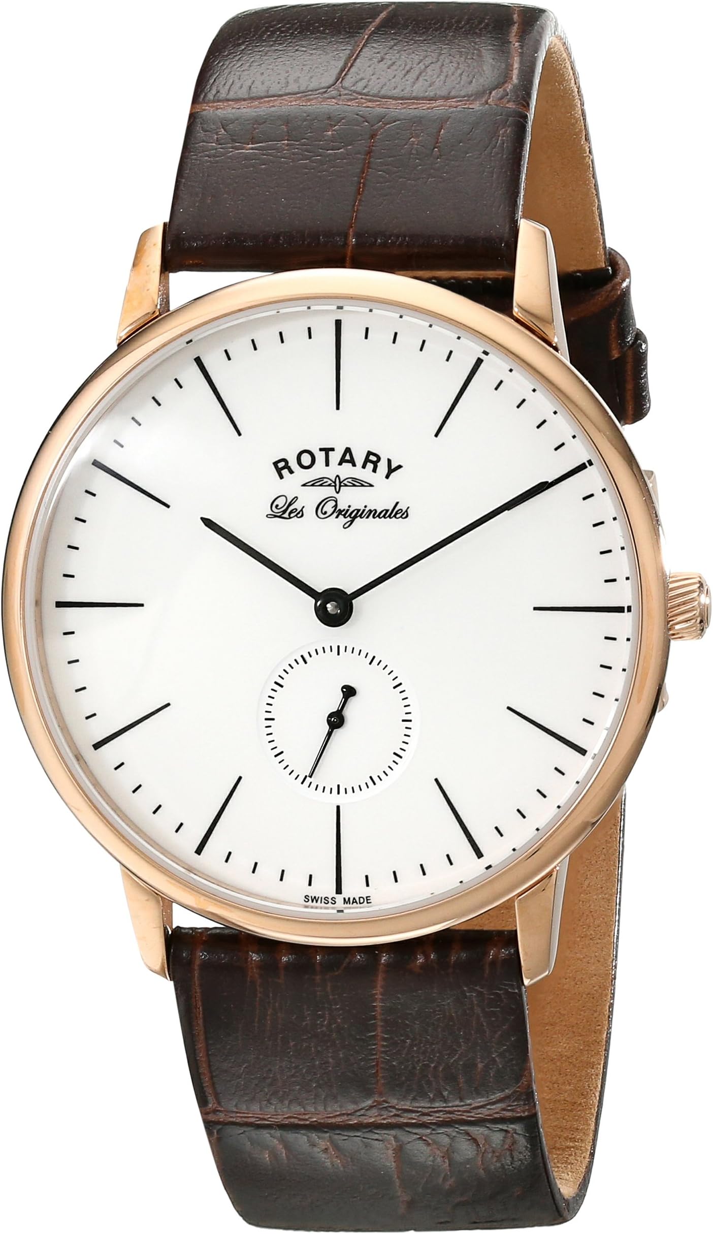 Rotary Men's Mechanical Watch with Silver Dial Analogue Display and ...