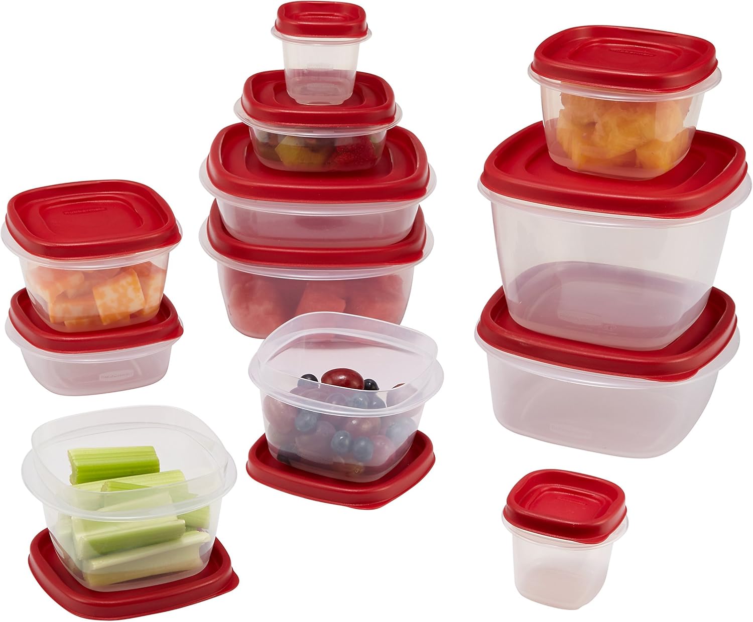 Amazon.com: Rubbermaid Easy Find Lids Food Storage Containers, Racer ...