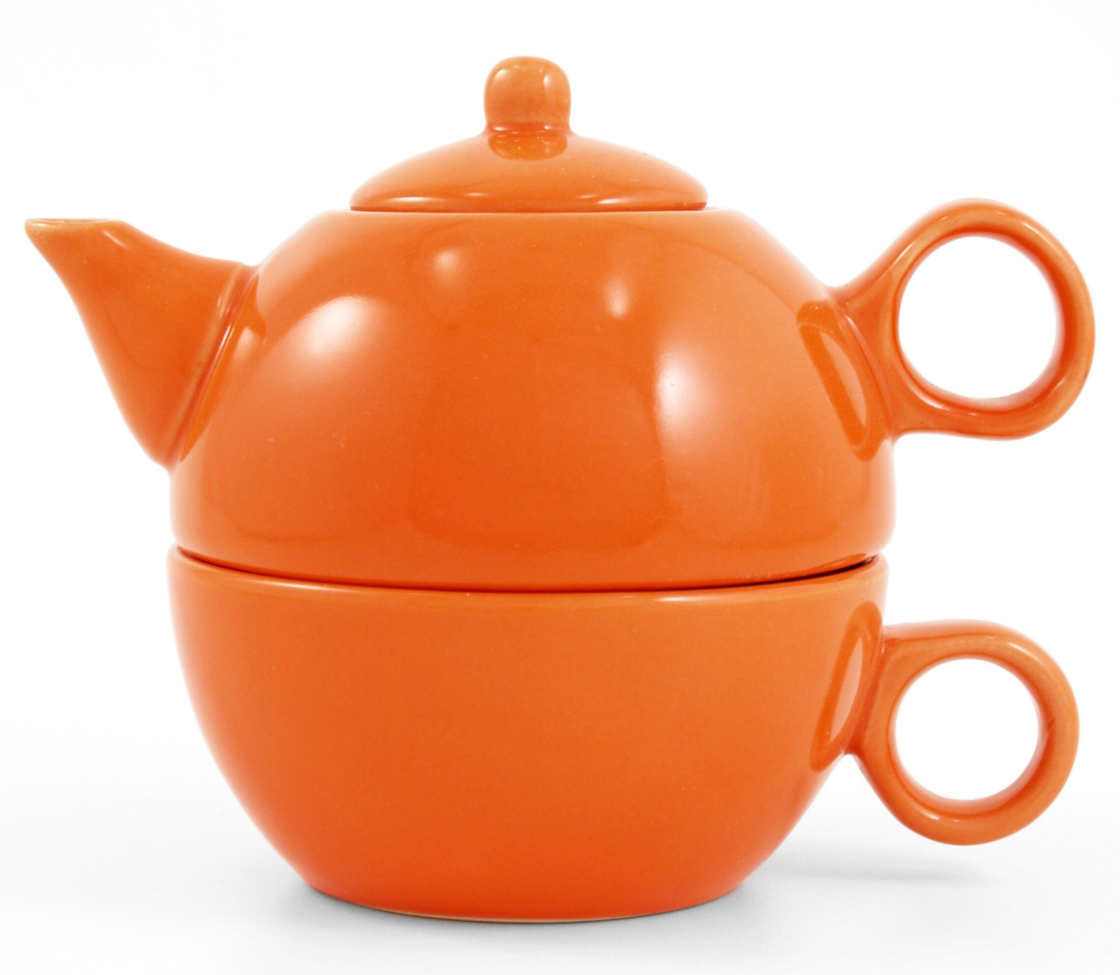 Amazon.com | Metropolitan Tea Orange Ceramic Tea For Me Pot: Teapots