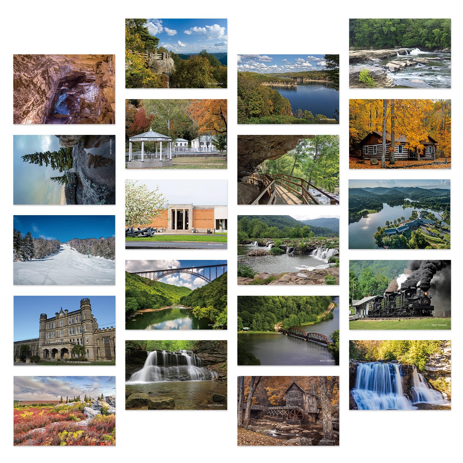 Amazon.com : Dear Mapper Vintage United States West Virginia Landscape ...