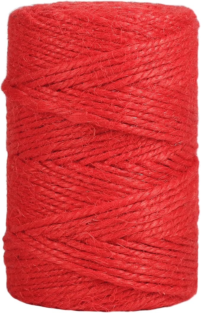 Amazon.com: Vivifying Red Twine, 328 Feet 3mm Christmas Twine String ...