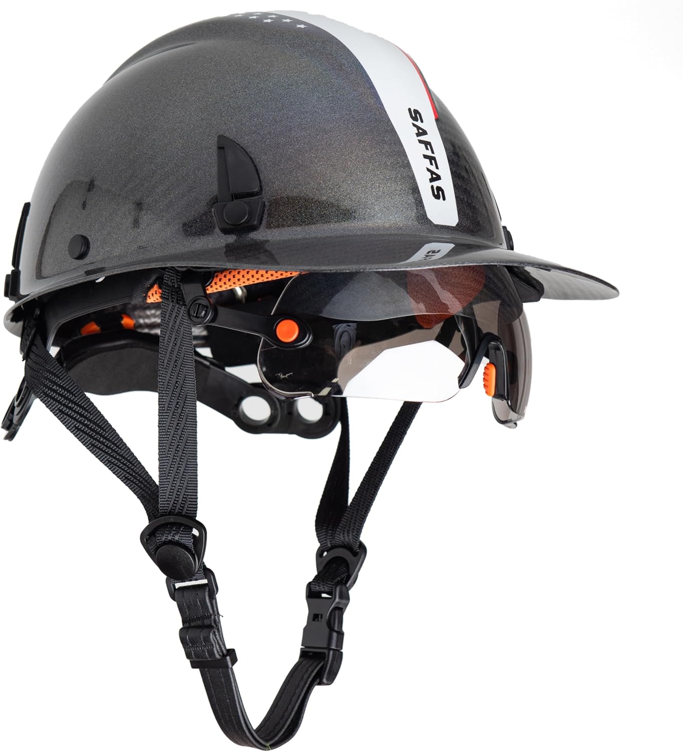 SAFFAS Sombrero duro de fibra de carbono con ala cascos de construcción para hombres seguridad ...