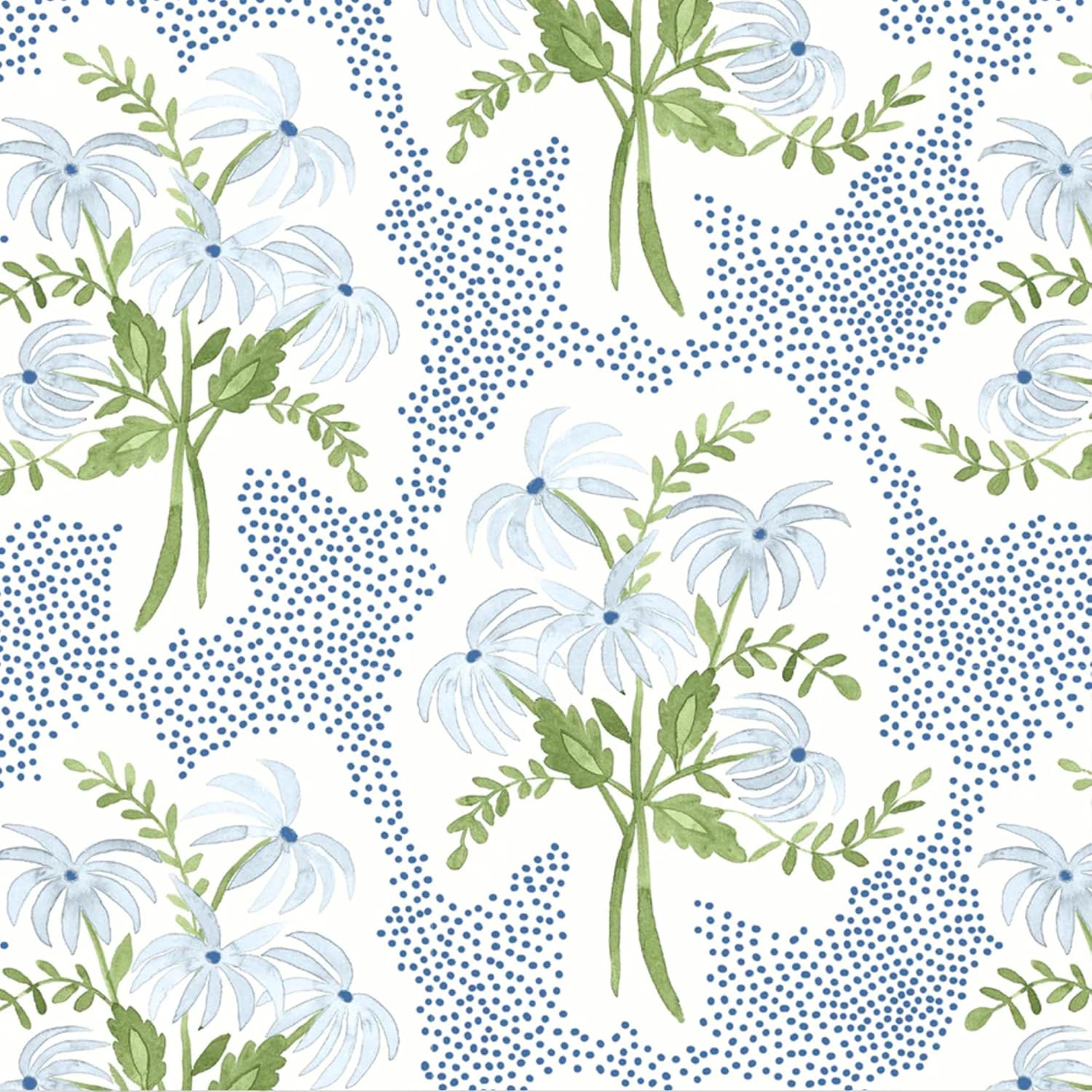 Amazon.com: Stxy's Blue Floral Napkins Paper (Smudge Free & Food Grade ...