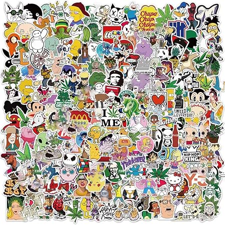 100 Pcs Weed Stickers Pack for Adults,Vinyl Waterproof Marijuana ...