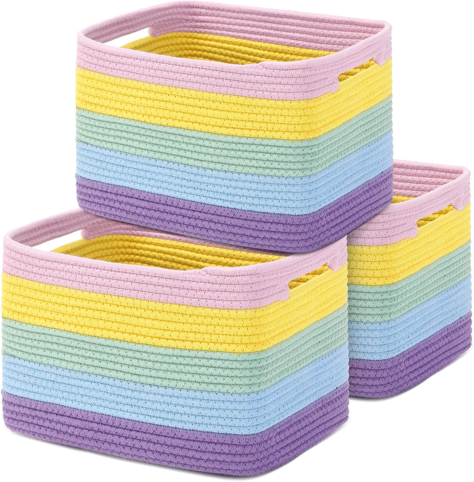 Amazon.com: MINTWOOD Design 3-Pack Storage Baskets for Shelves ...