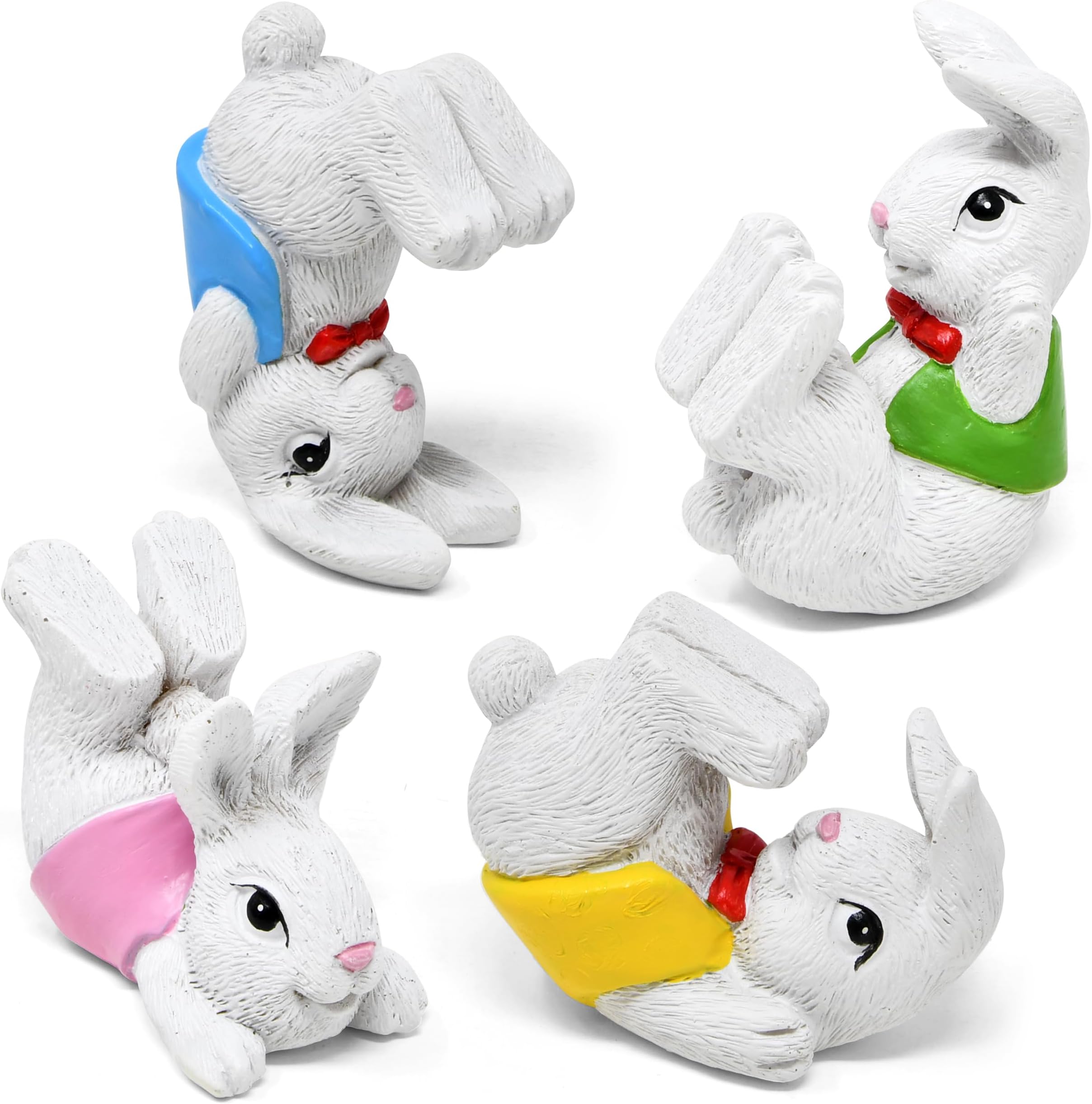 Amazon.com: Nuokin 3PCS Easter Resin Bunny Decoration Resin Rabbit ...