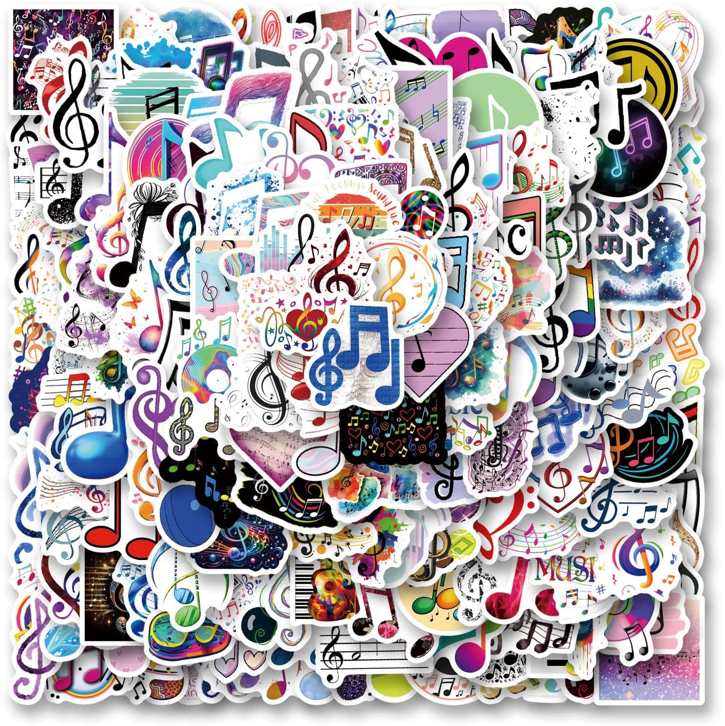 Amazon.com: 200pcs Music Note Stickers Pack, Aesthetic Cartoon Cute ...
