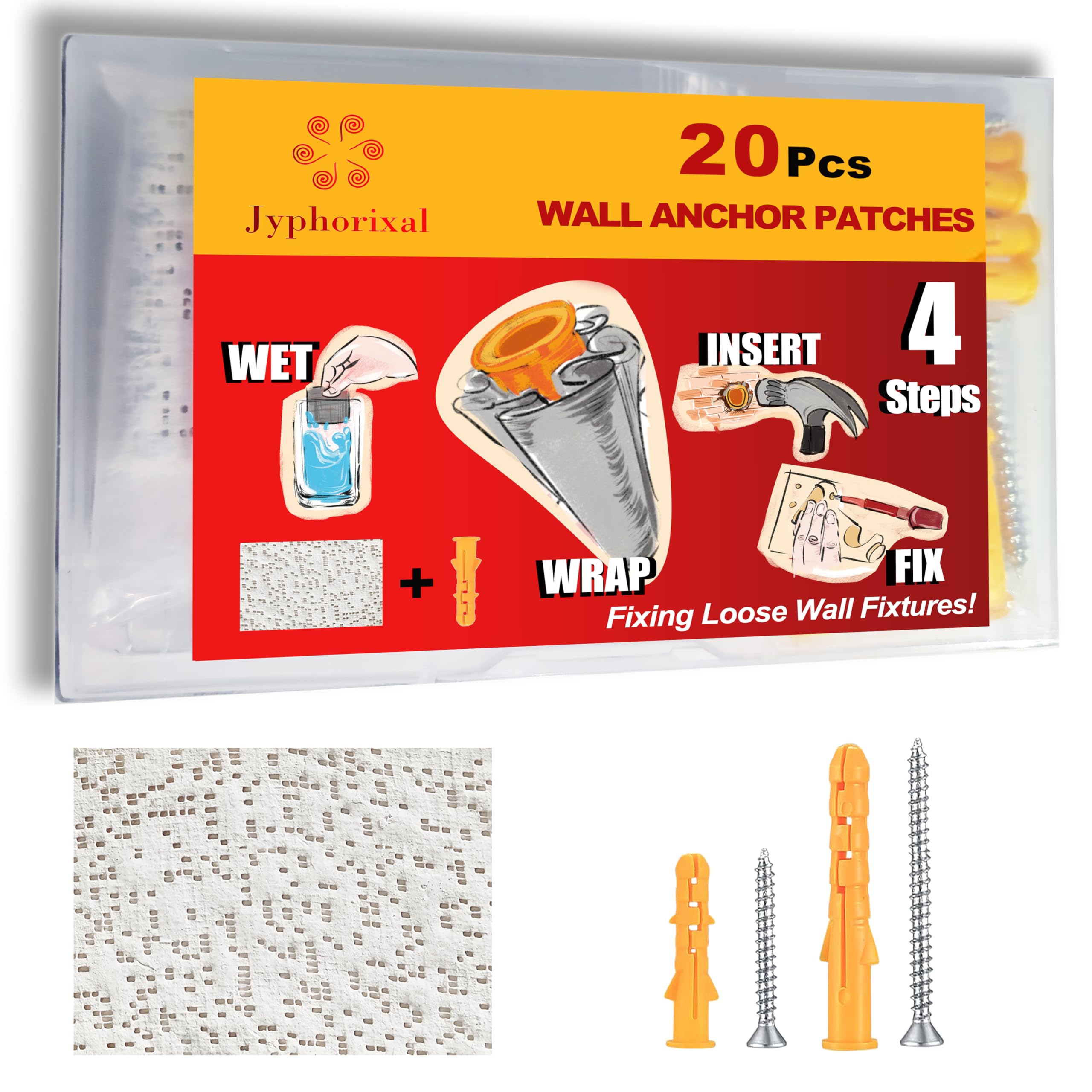 Snapklik.com : Drywall Anchor Repair Kit,Loose Wall Anchor Fix Patches ...