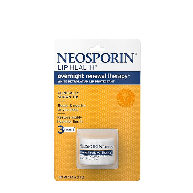 Amazon.com : Neosporin Lip Health Overnight Renewal Therapy 0.27 oz ...