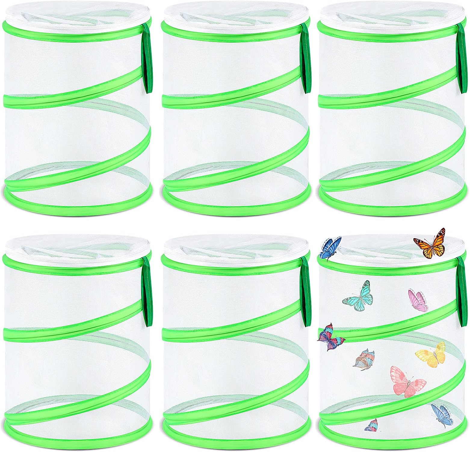 Amazon.com : Sabary 6 Pcs Butterfly Habitat Cage - Giant Collapsible ...