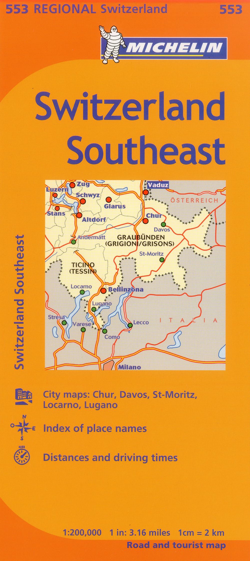 Michelin Switzerland: Southeast Map 553 (Maps/Regional (Michelin ...