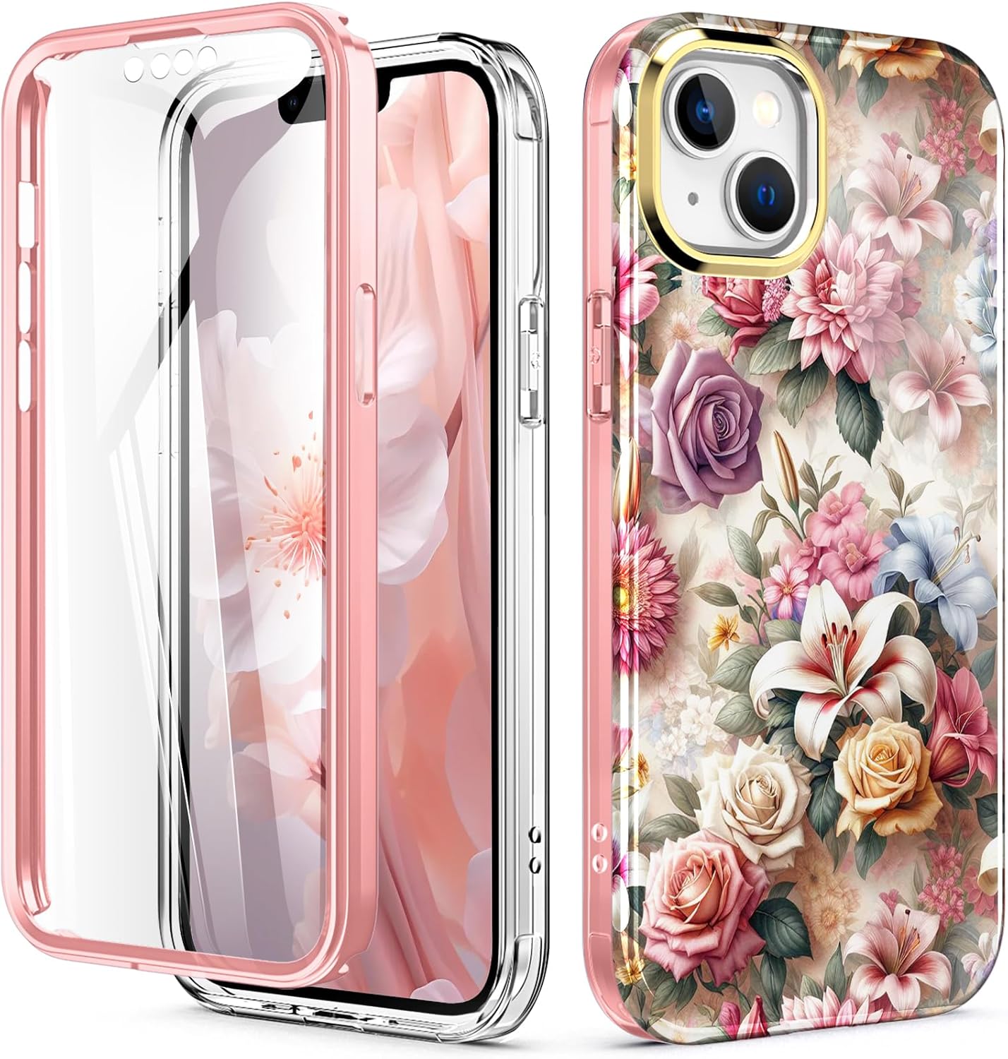 Amazon.com: Hocase for iPhone 14 Case/iPhone 13 Case, (with Built-in ...