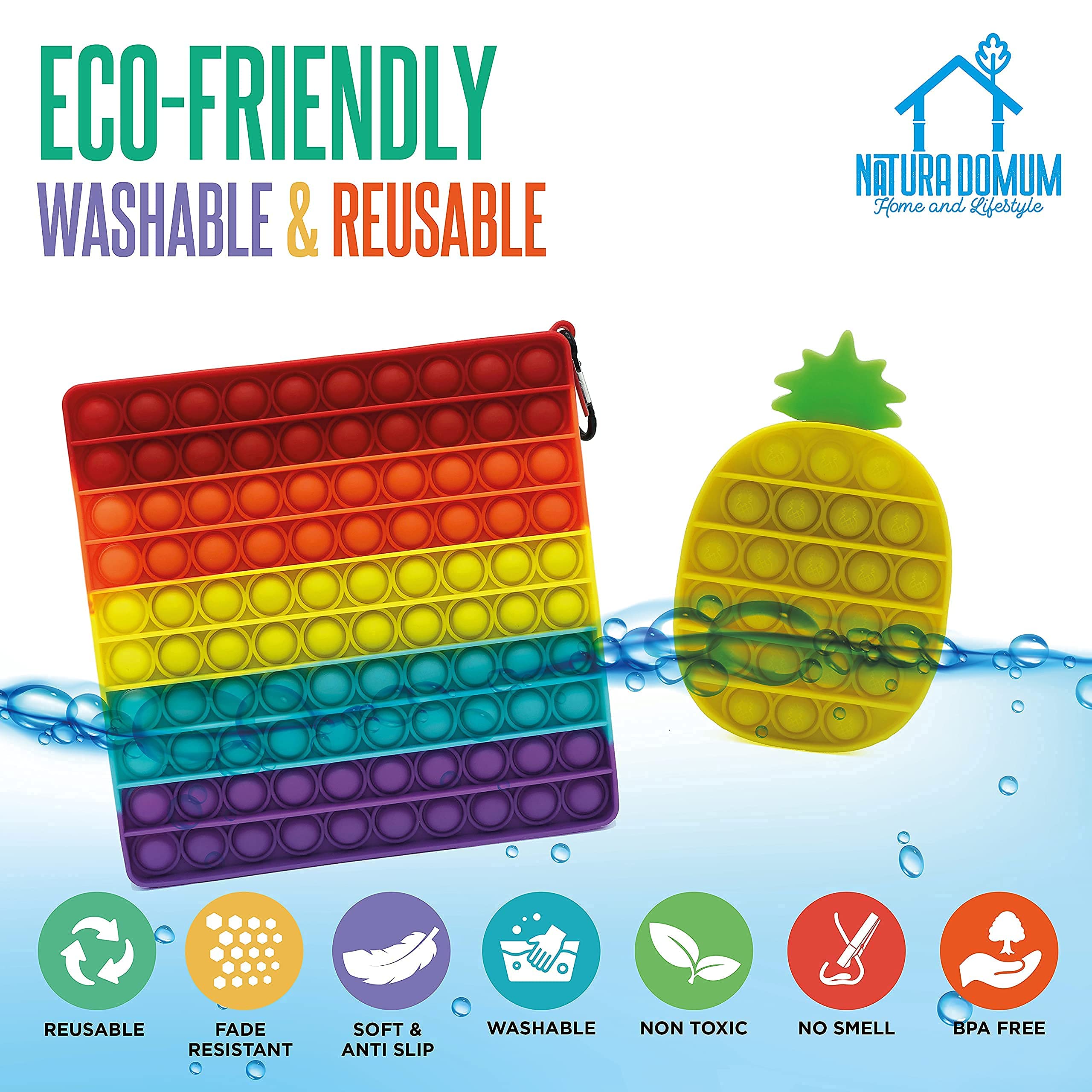 Buy Natura Domum Poppet Fidget Toy, Pineapple Pop It & Giant Pop It ...