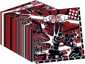 Amazon.com: 40Pcs Boxing Paper Napkins Boxing Theme Party Supplies ...