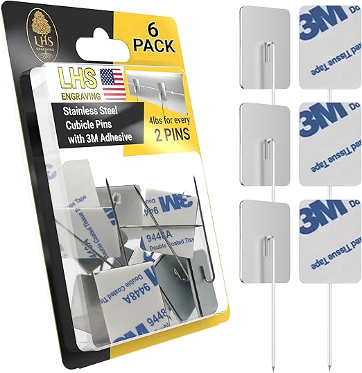 Amazon.com: Unbreakable Cubicle Pins for Fabric Walls and Decor, Heavy ...