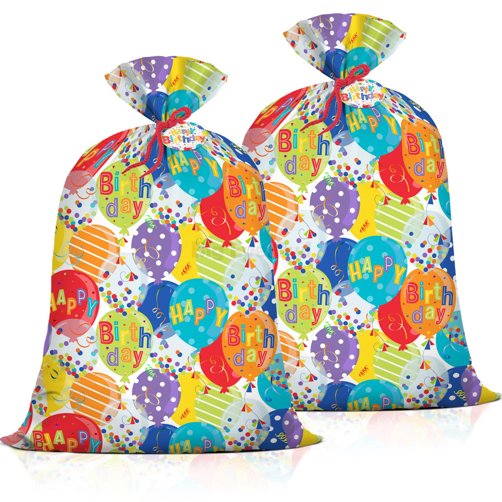 Amazon.com: 2Pcs Extra Large Birthday Plastic Gift Bag 36''x48''Jumbo ...