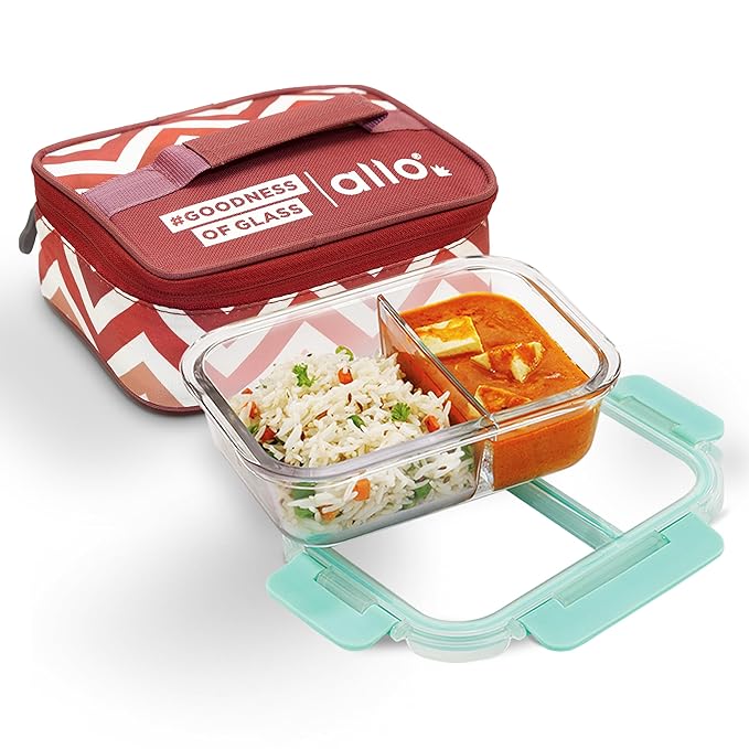 Buy Allo FoodSafe Compartment Glass Lunch Box with Break Free ...