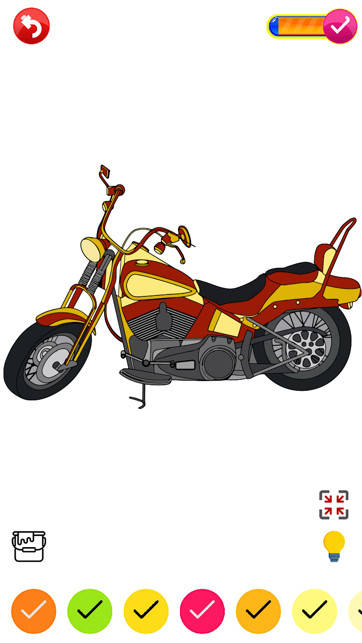 Bikes Coloring Book : Color By Number - Vehicles Coloring Games - App ...