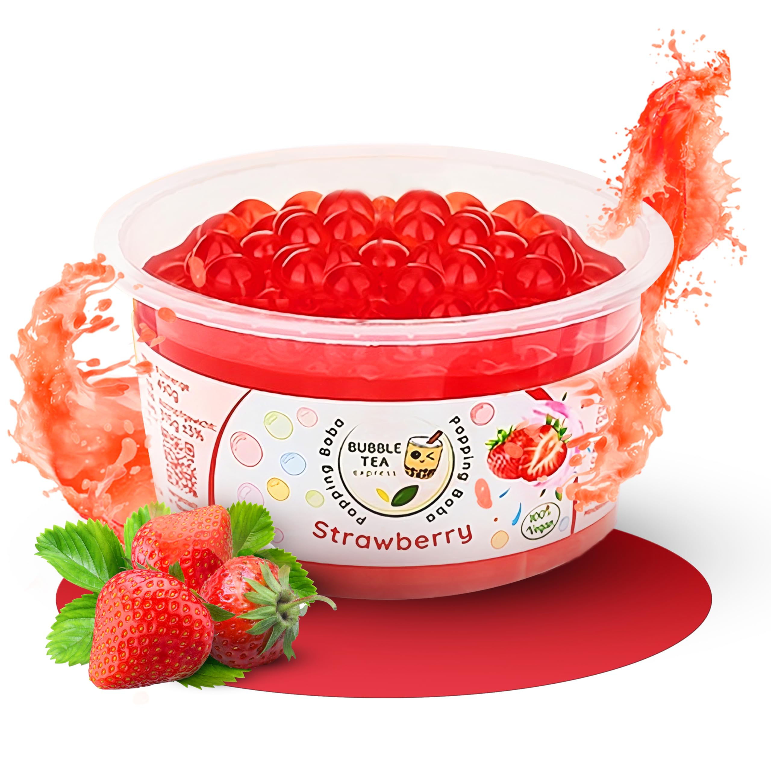 Bubble Tea Express – Fruchtige Popping Boba Perlen Erdbeere 490g ...