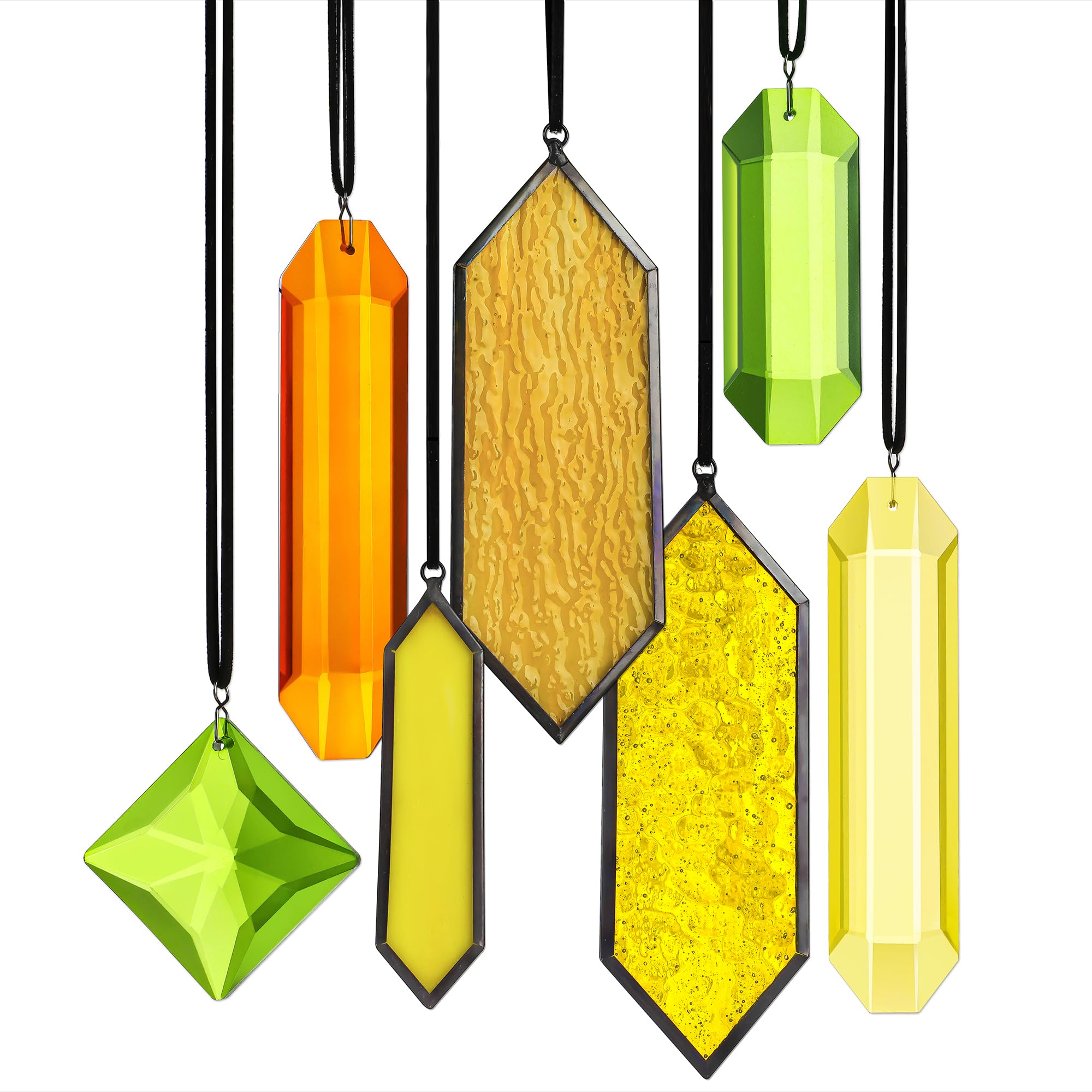 Amazon.com: HDCRYSTALGIFTS 7pcs Crystal Sun Catchers for Windows ...