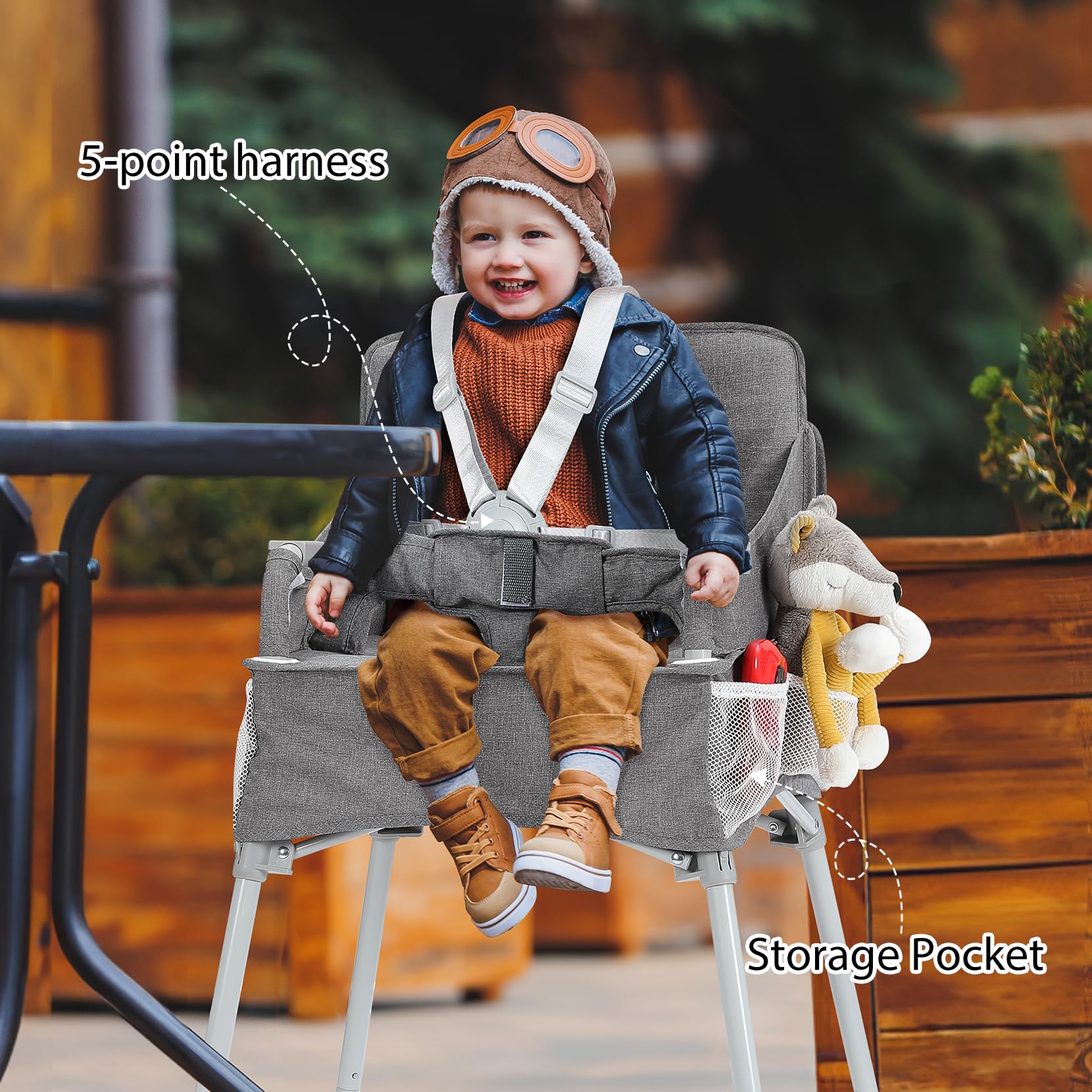 Ezebaby Baby High Chair, Foldable High Chairs for Babies and Toddlers ...