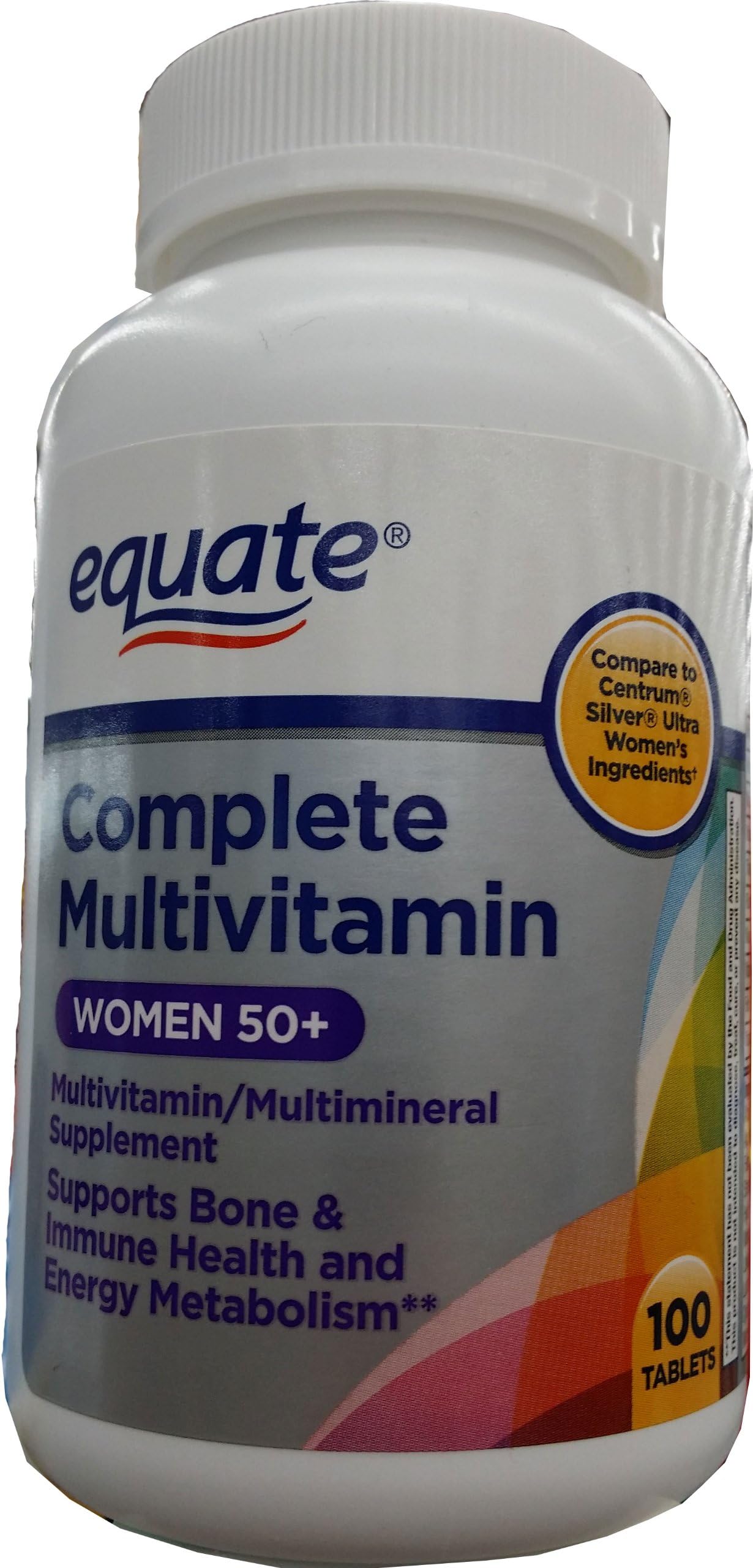Amazon.com: Equate Complete Multivitamin Women 50+, 100 Tablets ...