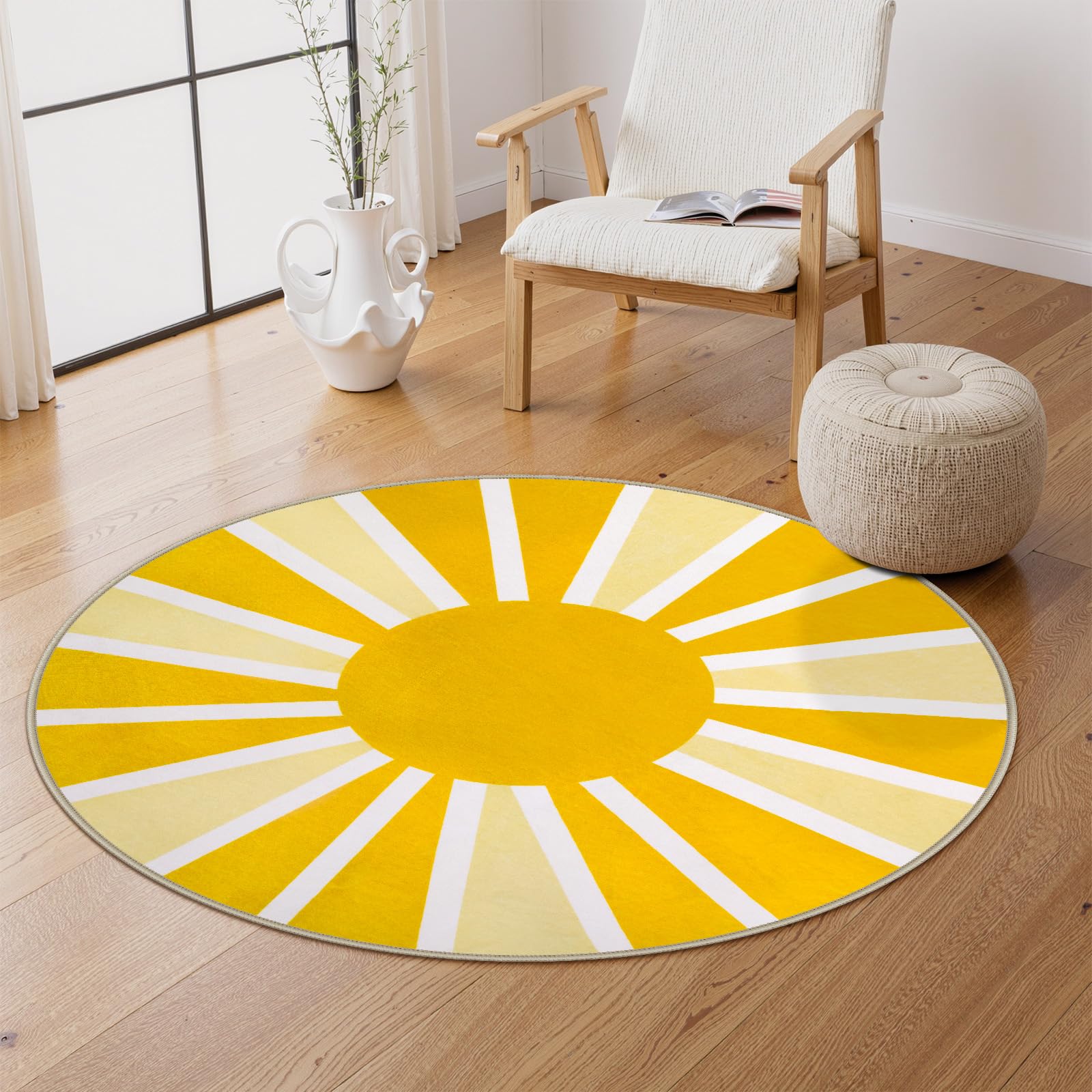 Amazon.com: Lahome Round Area Rug - 3Ft Washable Round Bathroom Rug Non ...