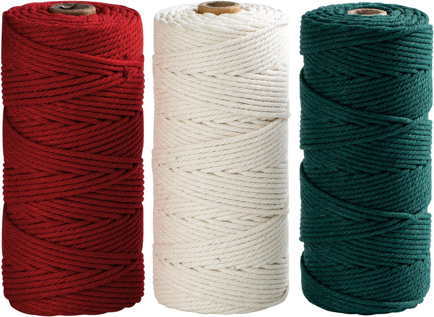Amazon.com: 200 Yards of 2mm Macrame Cord for Crafts, White Cotton ...