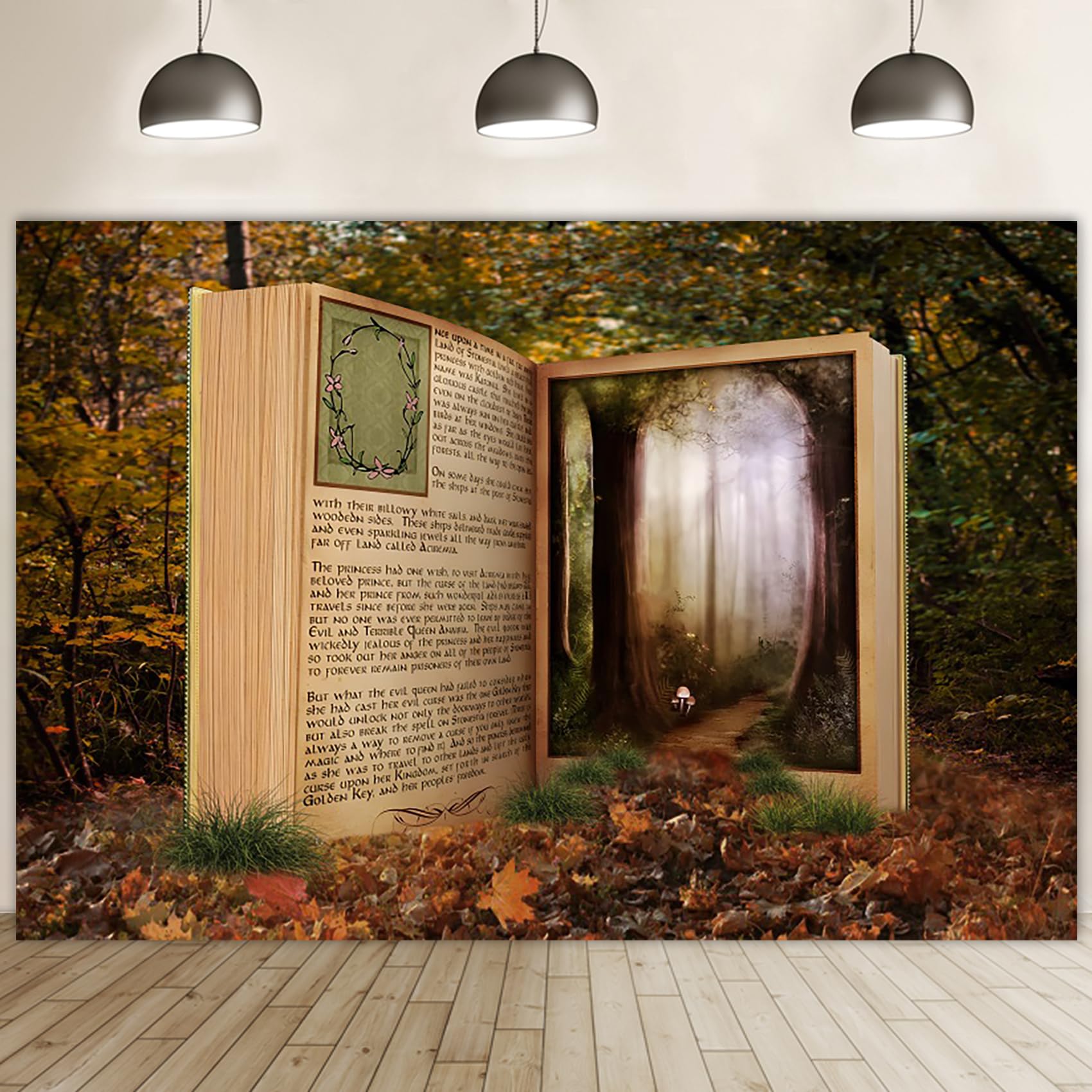 Amazon.com : Renaiss 7x5ft Fairy Tale Books Backdrop Old Open Magic ...