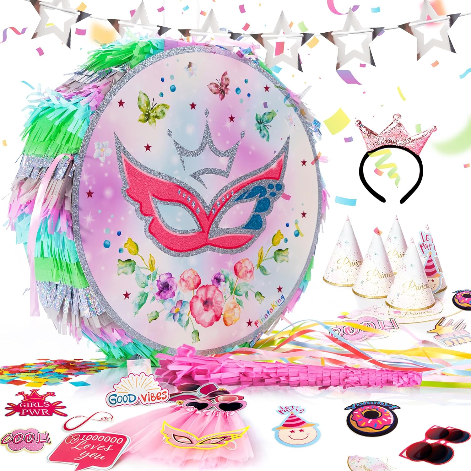 Amazon.com: Magical Princess Pinata Party Kit for Girls | 47-Piece ...