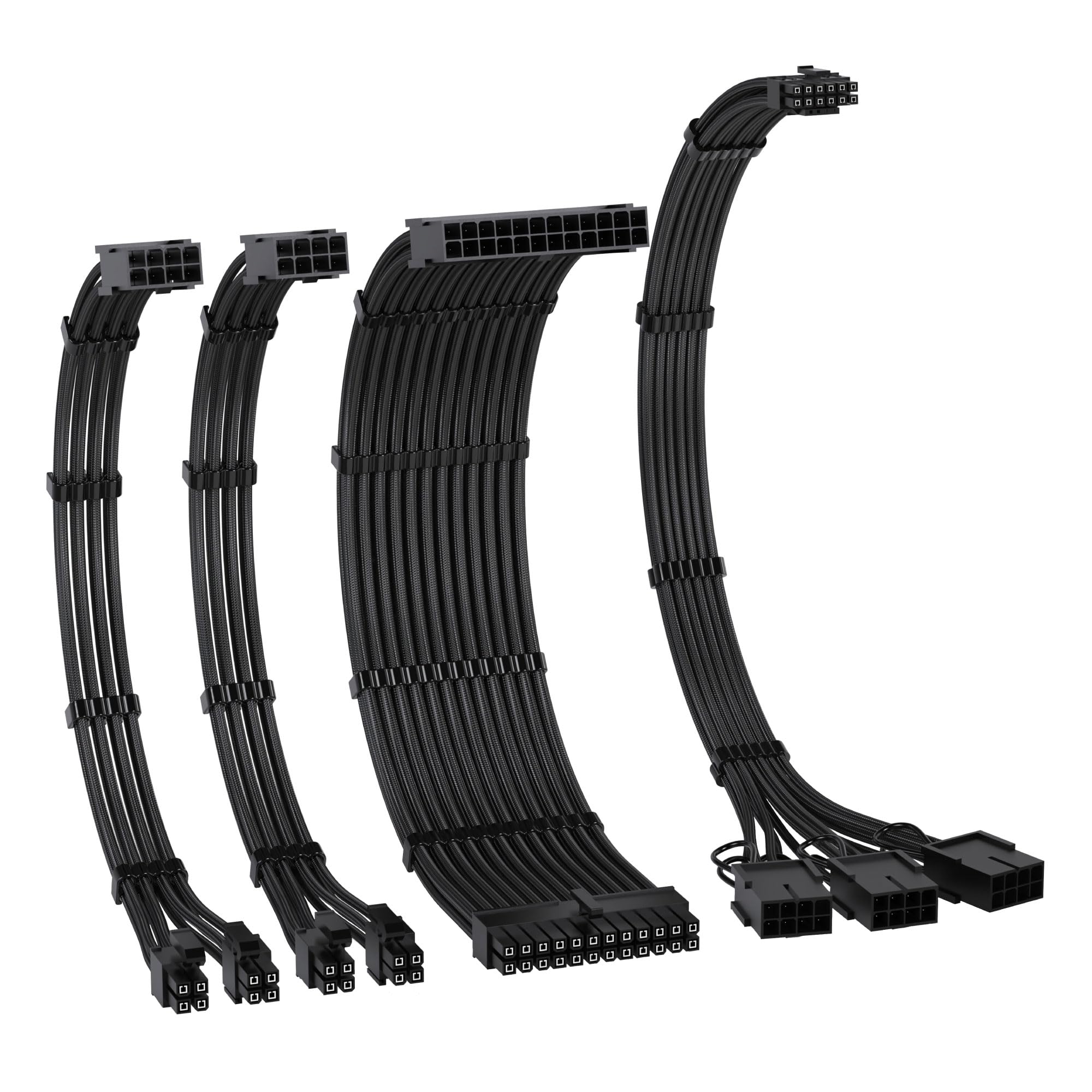 EZDIY-FAB PCIE 5.0 12VHPWR Sleeved Cable Kit, 16AWG Power Supply Cable ...