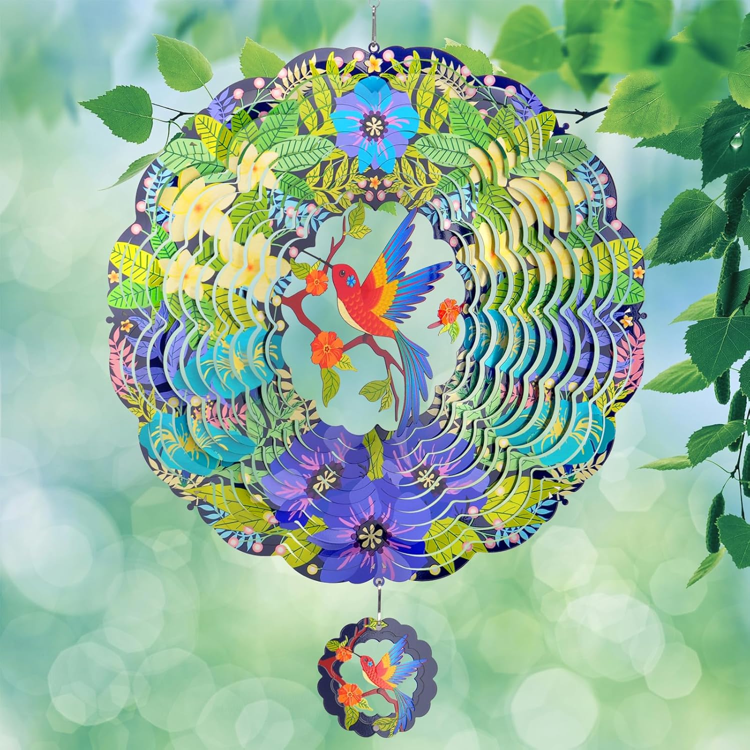 Amazon.com: Wind Spinners - Hummingbird Wind Spinner for Yard and ...