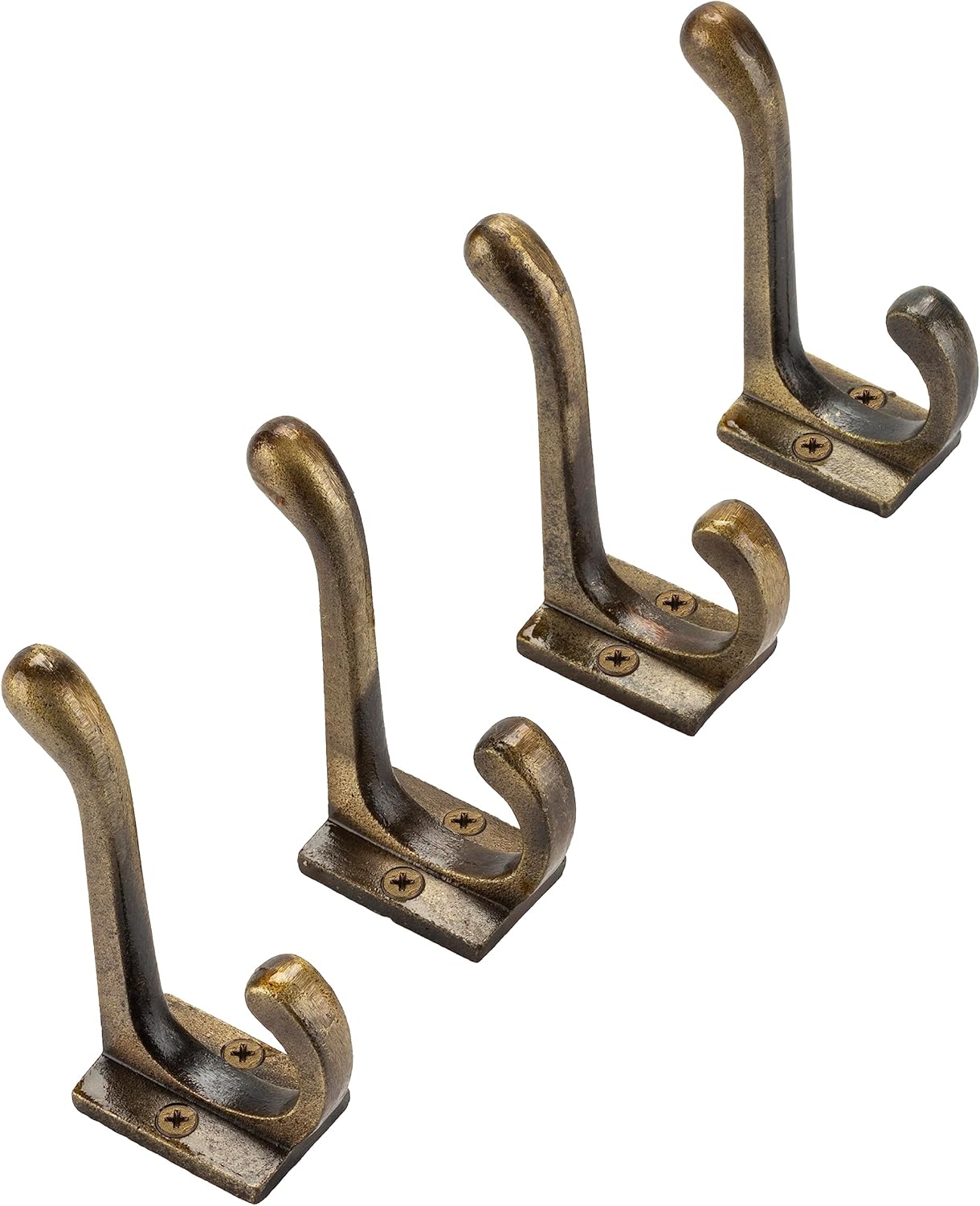 Amazon.com: CRAFTSMAN ROAD Vintage Cast Iron Wall Hooks (Antique Brass ...