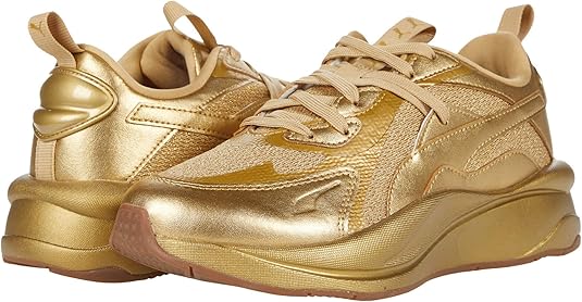Amazon.com | PUMA Women's RS Curve Gold Sneakers, Puma Team Gold/Pebble ...