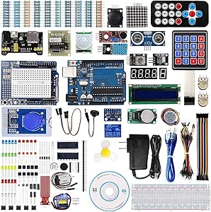 TXG Kit de Electrónica Compatible Con Arduino UNO R3, Nano, Raspberry Pi - Incluye Protoboard ...