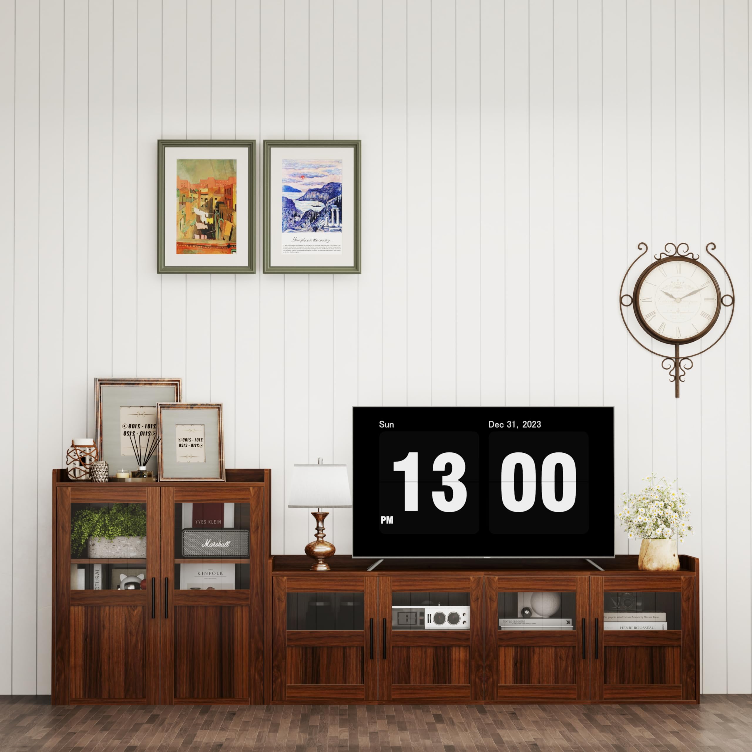 Amazon.com: Bonzy Home TV Storage Combination, Entertainment Center and ...