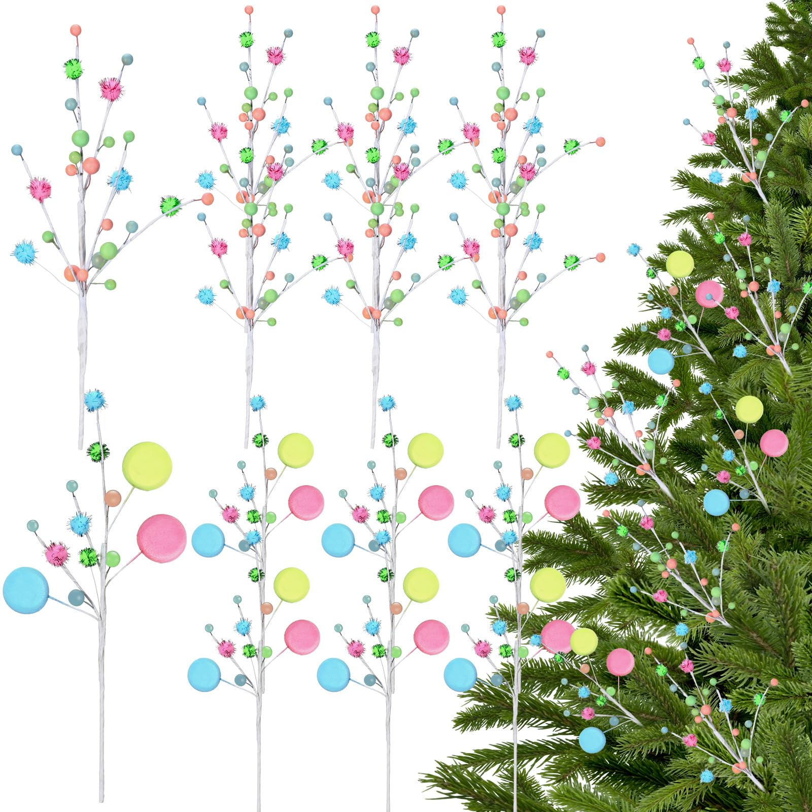 Amazon.com: Knitgrip 12 Pcs Candyland Christmas Ornaments Macaron ...