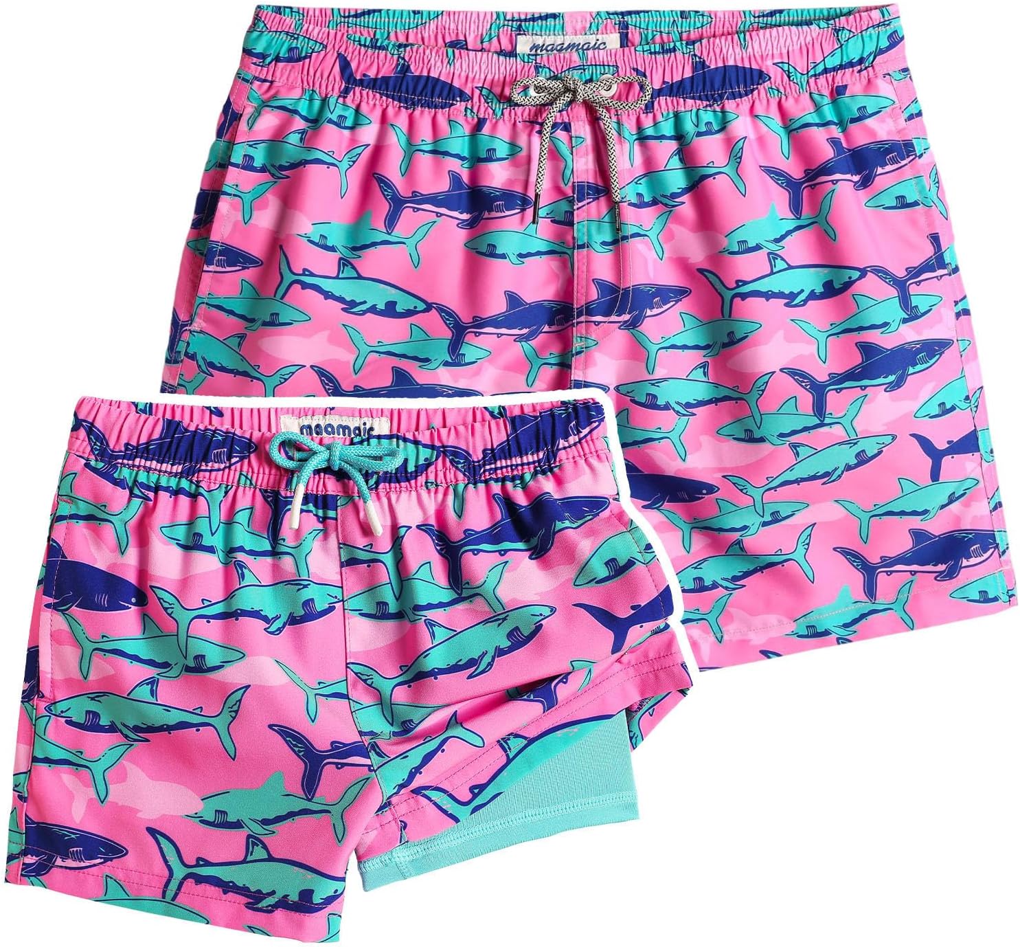 Amazon.com: maamgic Dad and Son Matching Swim Trunks Quick Dry Father ...