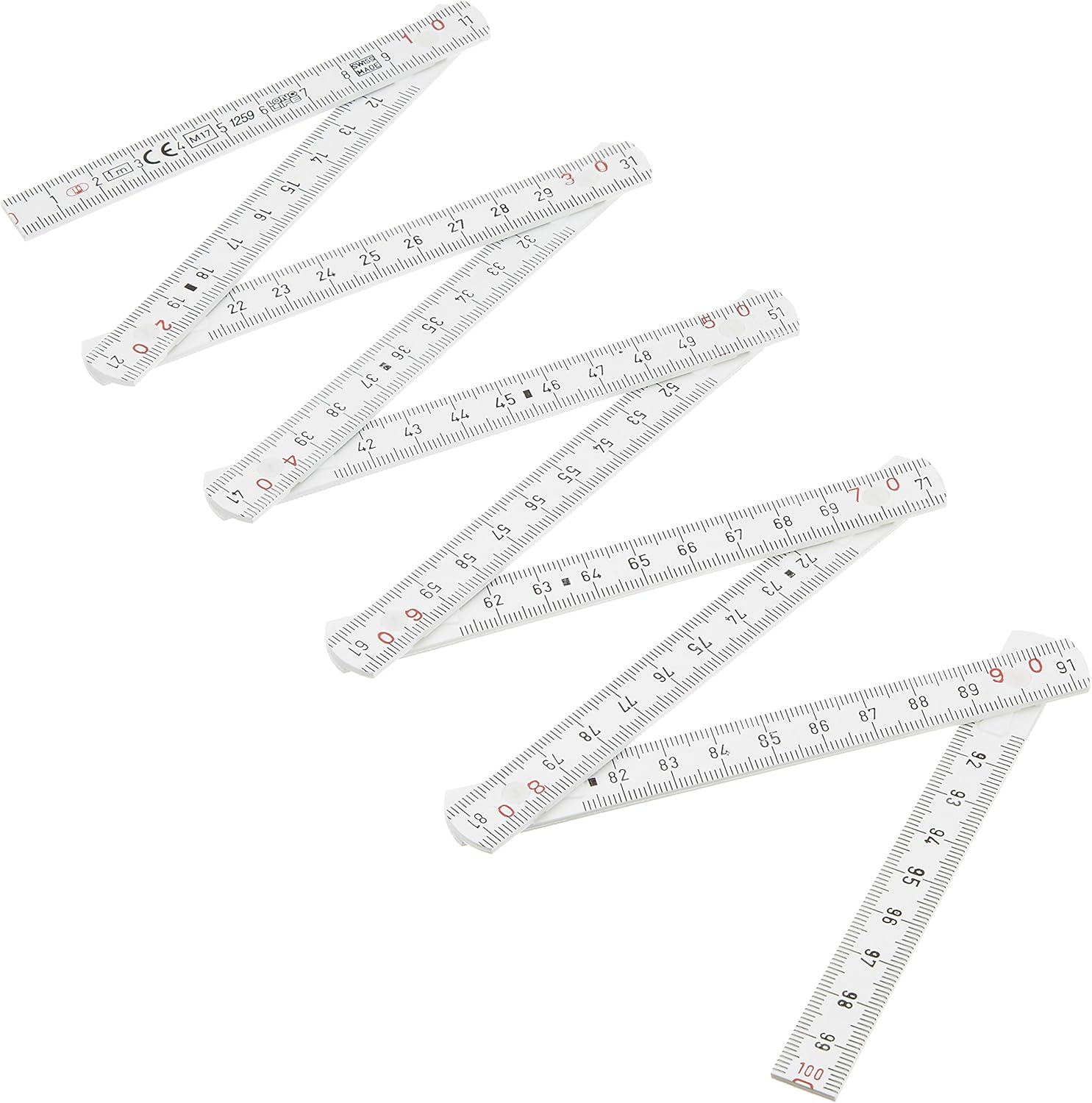 Shinwa Sokutei Fiber Folding ruler [10 folds] 100mm (78606) (Japan ...