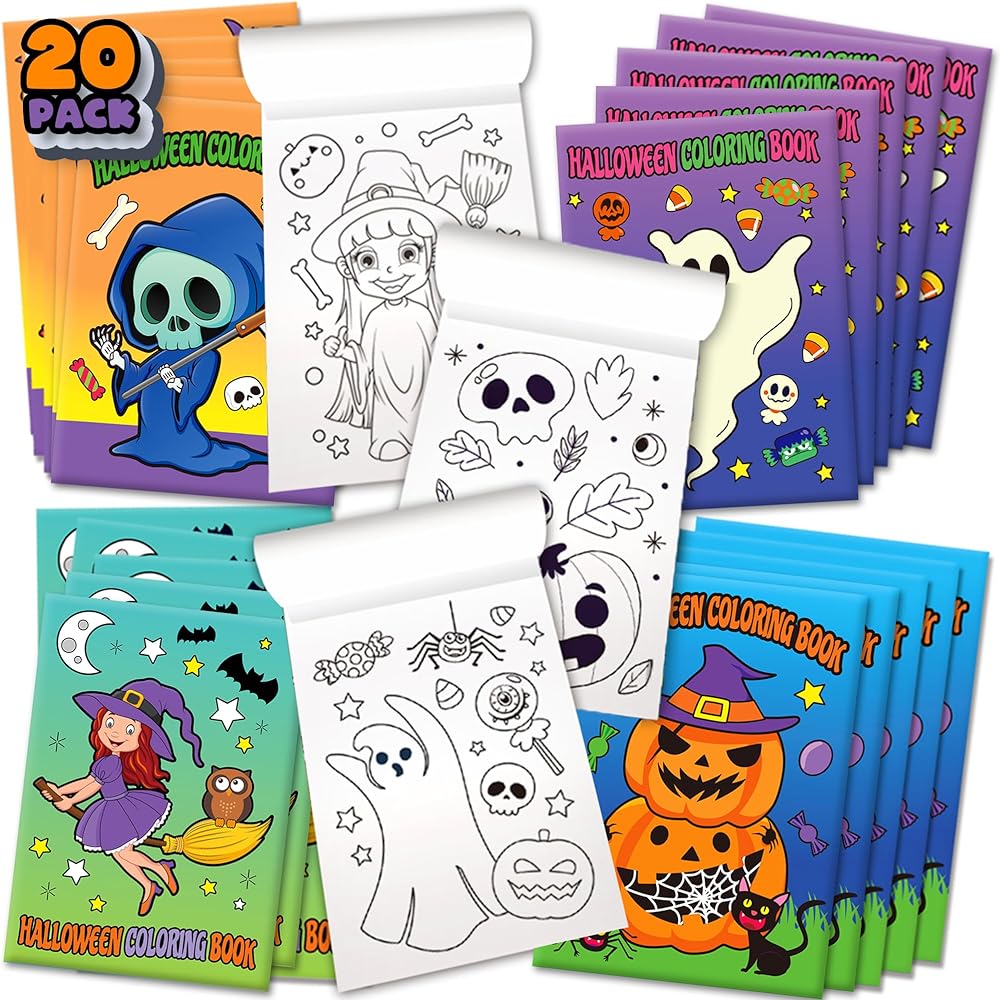 $3/mo - Finance ArtCreativity Halloween Coloring Books for Kids – 20 ...