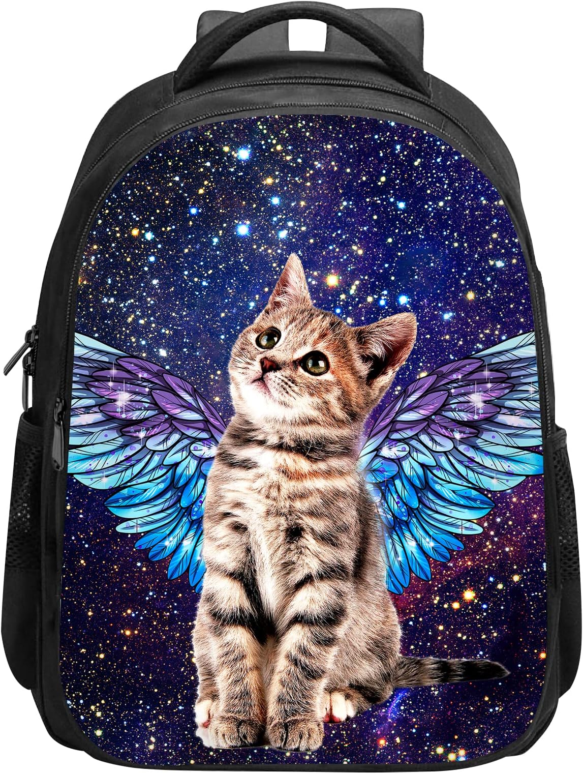 Amazon.com | SARA NELL Angel Cat in Galaxy Backpack for Boys Girls ...