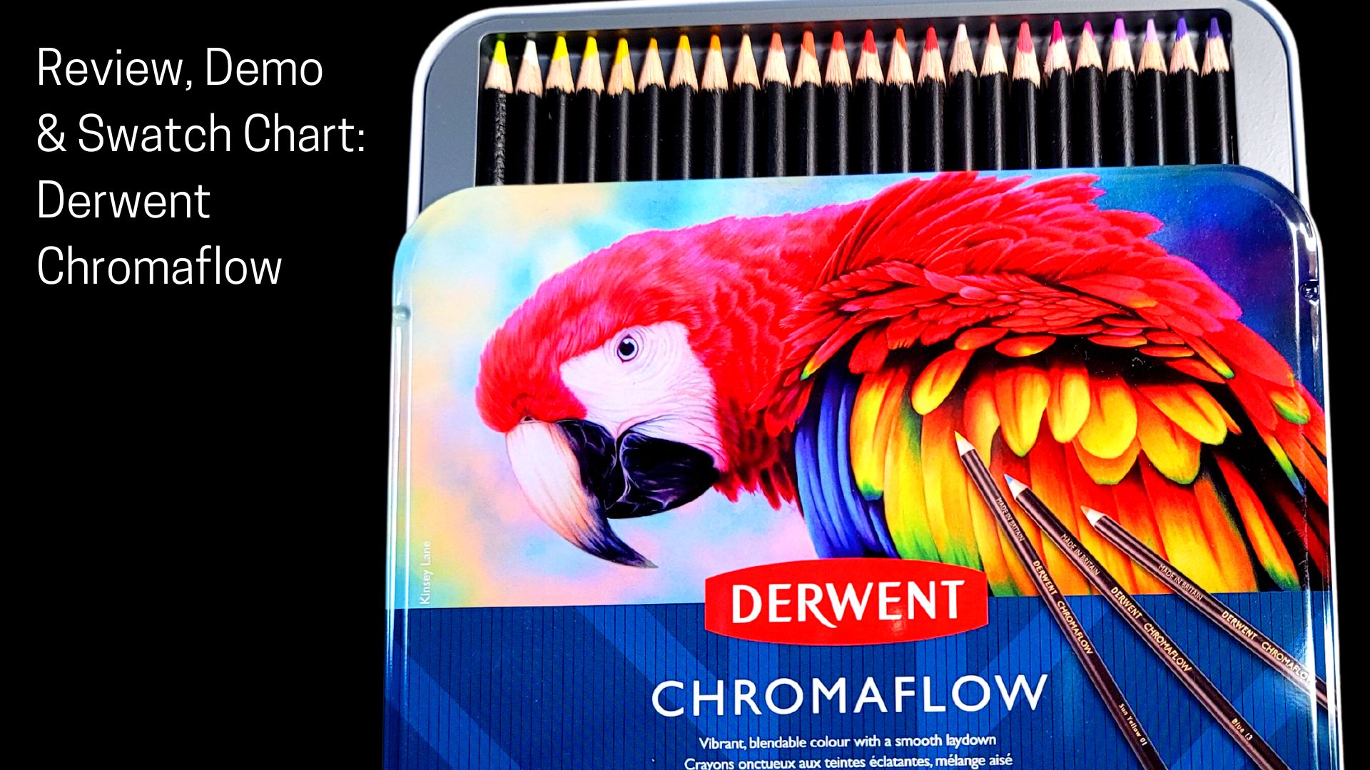 Watch Derwent Chromaflow Colored Pencil Review Demo Swatch on Amazon Live