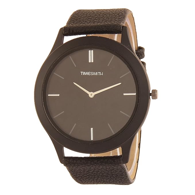 Buy TimeSmith Black Leather Analog Watches for Men Latest Stylish -TSM ...