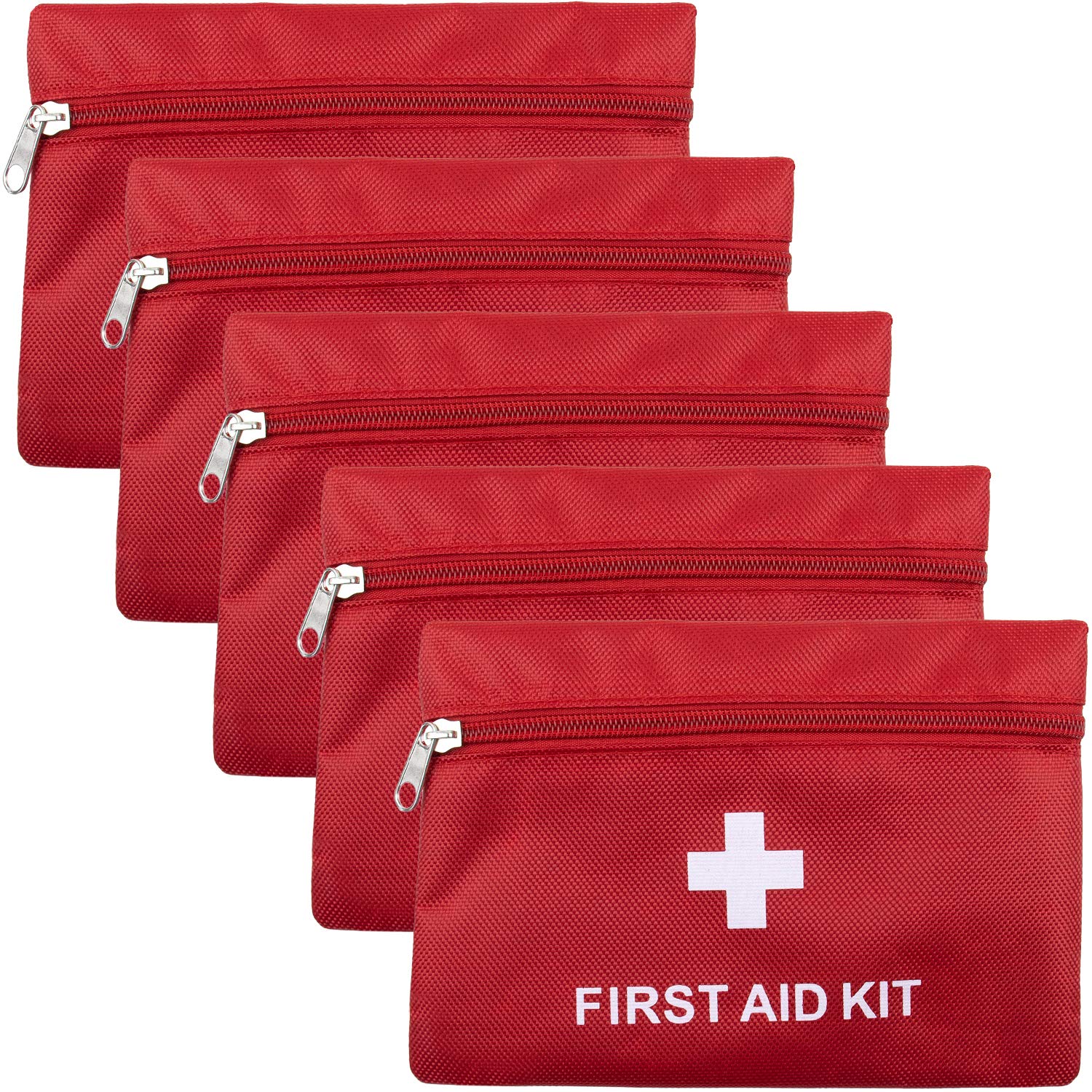 Amazon.com : AUEAR, 5 Pack First Aid Kit Empty Pouch Bag Red Medical ...